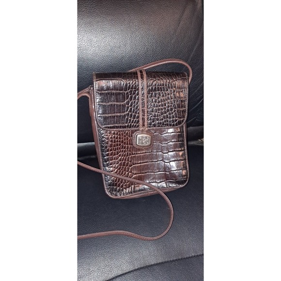Brighton | Bags | Vintage Brighton One World Leather Croc Embossed ...